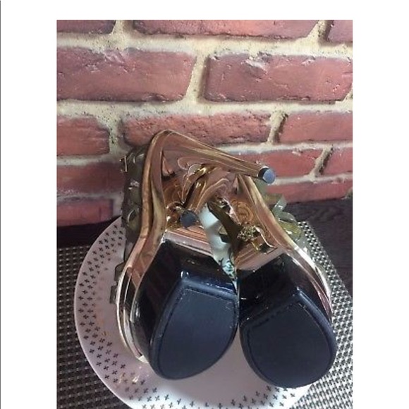 Versace | Shoes | Versace Gold Triple Platform Sandal | Poshmark